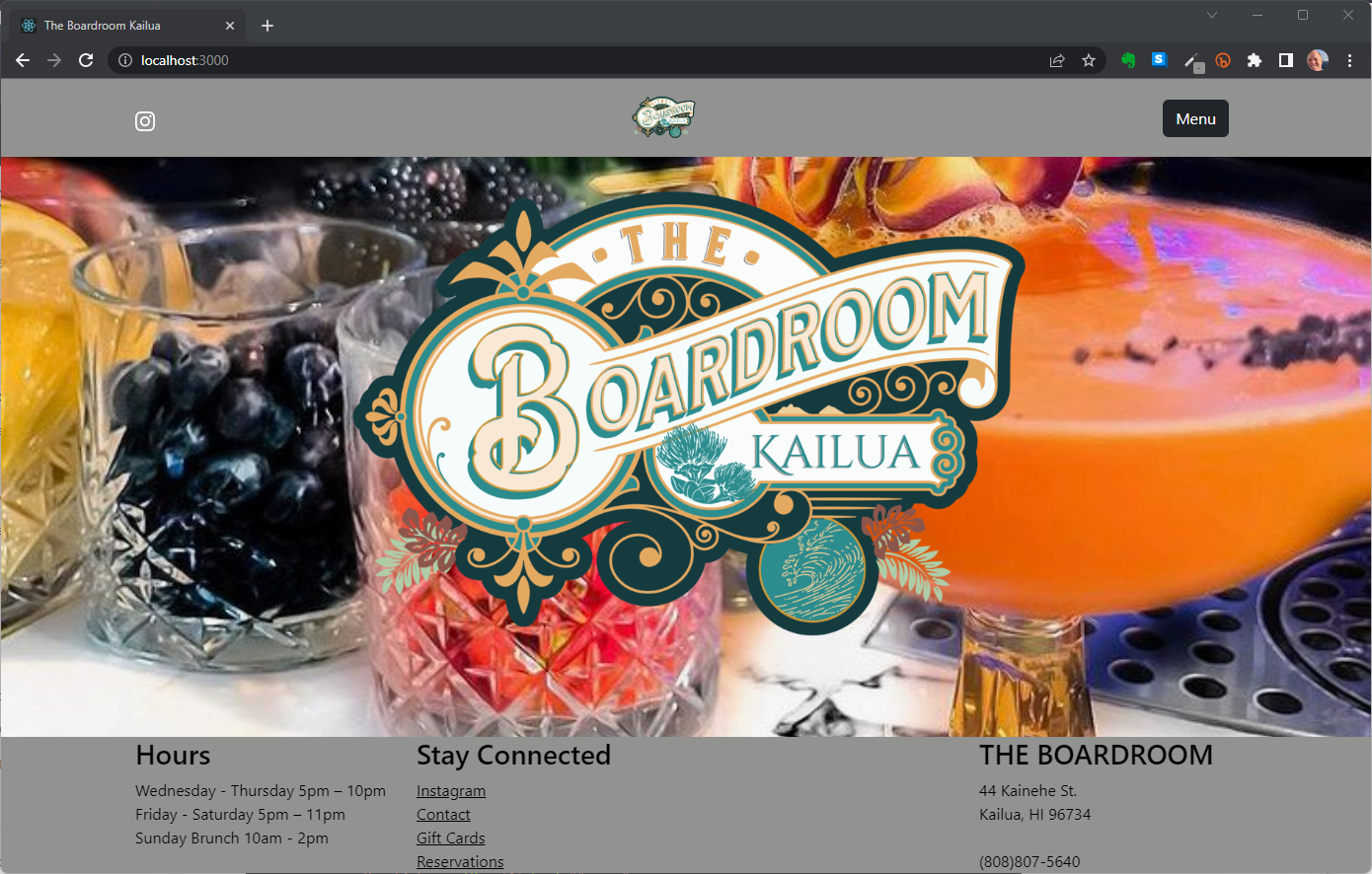 ICS 314, Fall 2023 | WOD: The Boardroom Kailua Home Page (React Version)