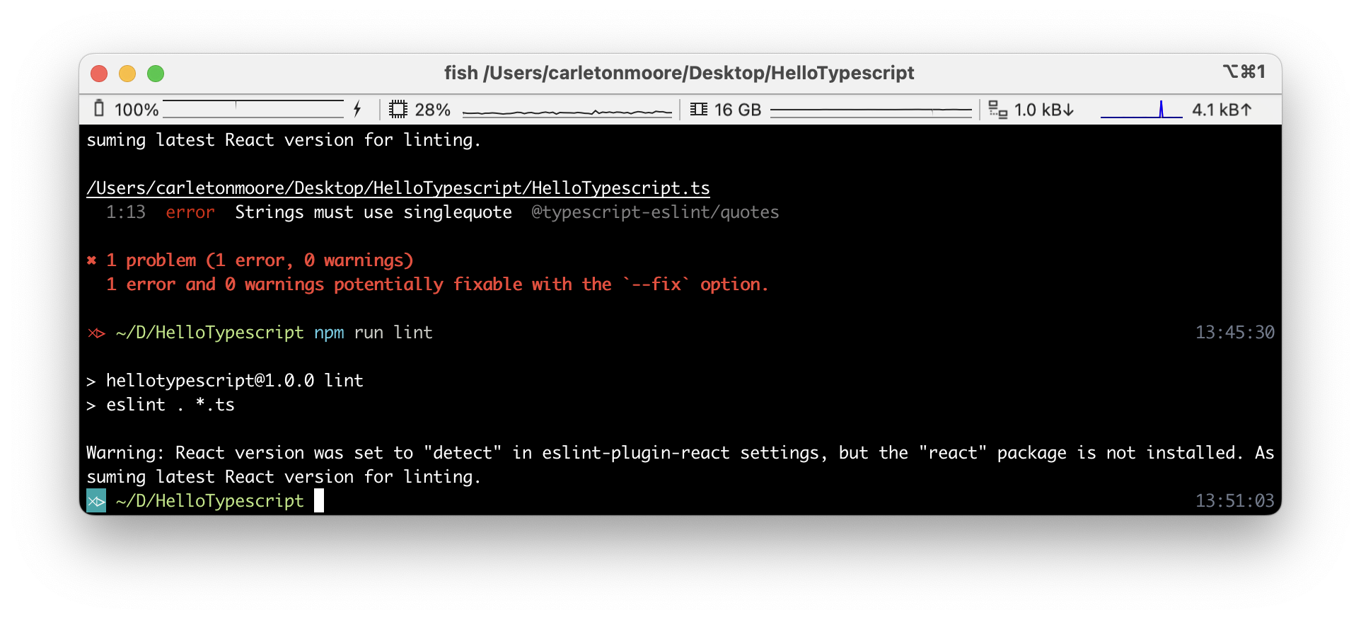 ICS 314 Fall 2025 | E24: Improve code quality using ESLint in VSCode