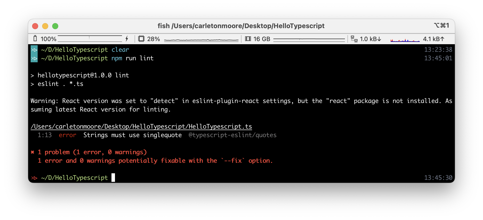 ICS 314 Fall 2025 | E24: Improve code quality using ESLint in VSCode