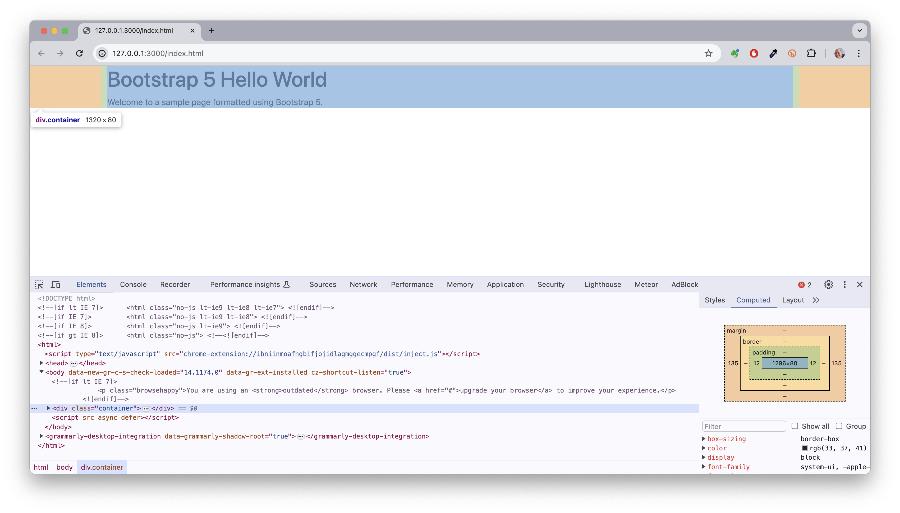 ICS 314 Spring 2025 | Bootstrap 5 Hello World