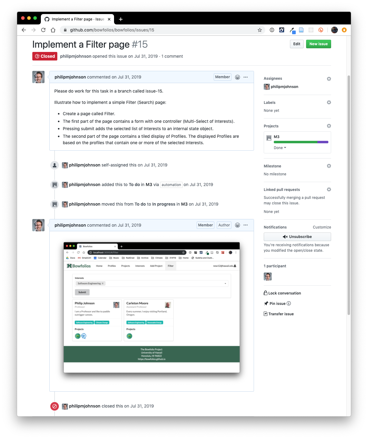 ICS 414 Fall 2025 | GitHub Issue Guidelines